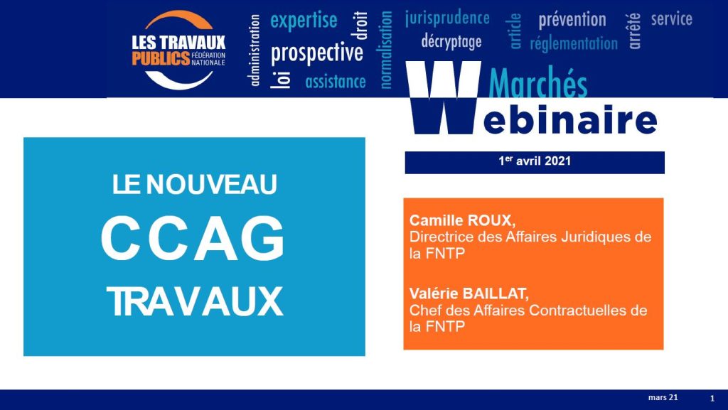 CCAG Travaux 2021 - boîte à outils - Fédération Nationale des Travaux Publics (FNTP)